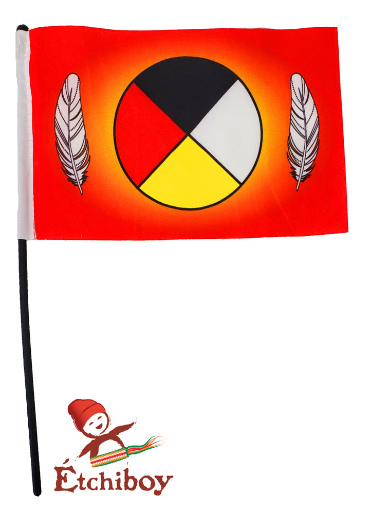 SMALL MEDICINE WHEEL FLAG – The Cedar Basket